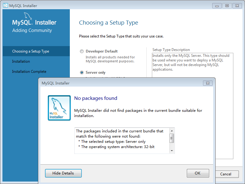 Mysql 8.0.19 Win7安装教程_mysql8.0 installer did not find packages-CSDN博客