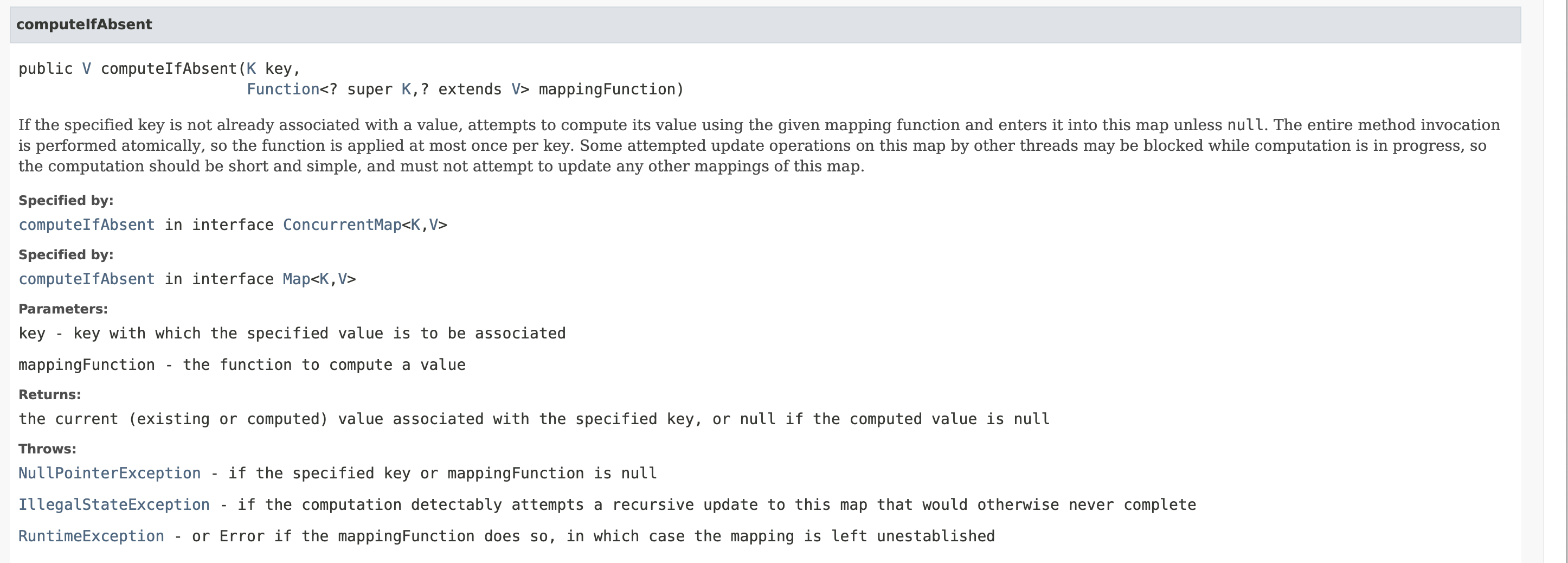Map的computeifabsent和putifabsent区别 Map Computeifabsent Putifabsent Csdn博客
