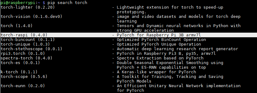 树莓派（7）：树莓派4B+安装Pytorch新版本1.3（python3.7）_树莓派4b python可以跑神经网络吗-CSDN博客