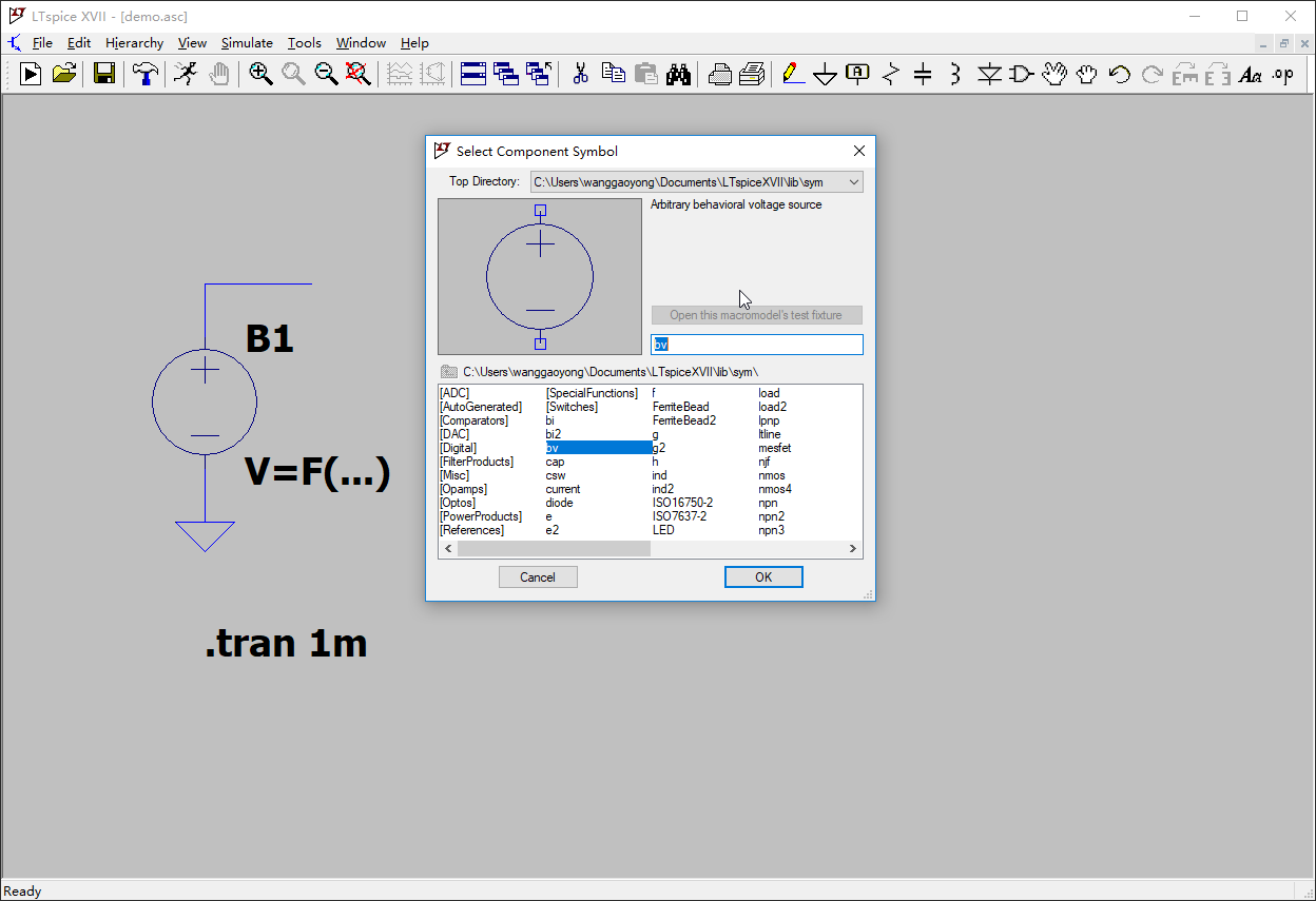 LTspice基础教程-017.Arbitrary behavioral voltage source的使用-CSDN博客