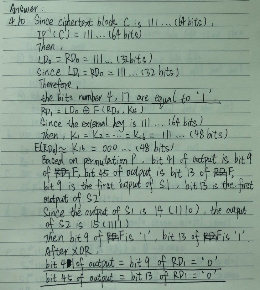 DES算法理解--附《密码编码学与网络安全（第七版）》课后练习题答案_密码编码学与网络安全第七版课后答案-CSDN博客