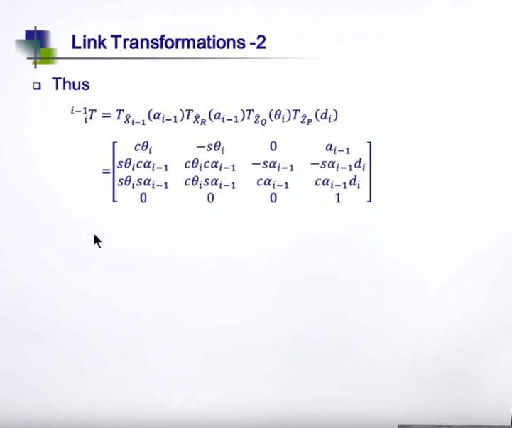 Homogeneous transformation matrix (modified standard type) - Programmer ...