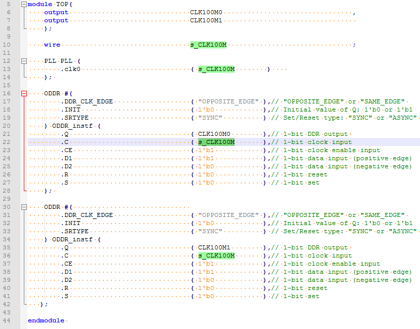 FPGA PLL时钟经 ODDR送到管脚_oddre时钟-CSDN博客