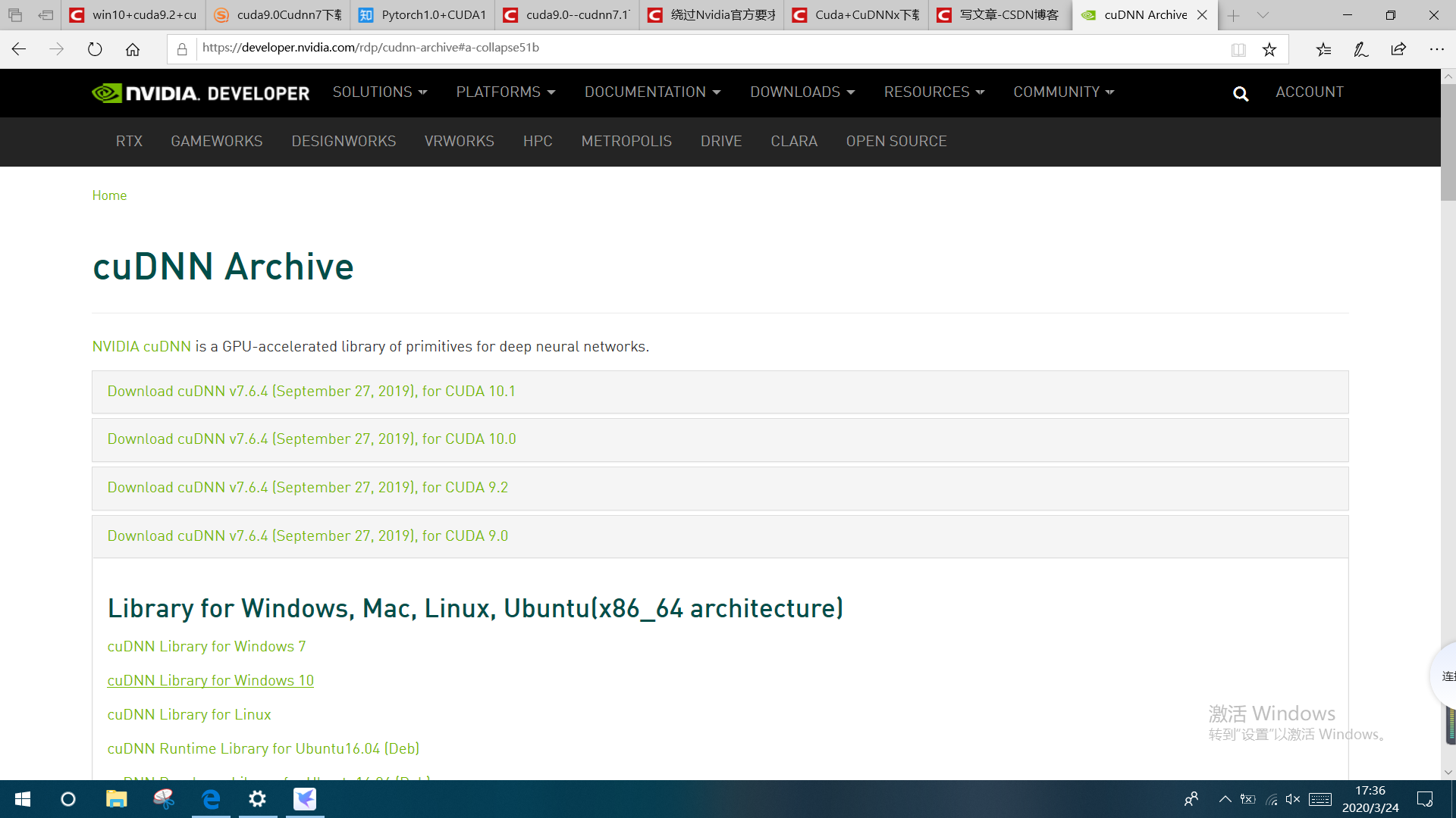 无需注册登录NVIDIA官网下载CUDNN_cudnn官网-CSDN博客