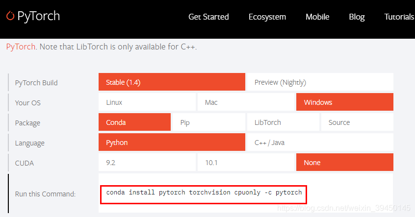 Pytorch1 4安装(anaconda3 Python3 6 Cpu版本) Csdn博客