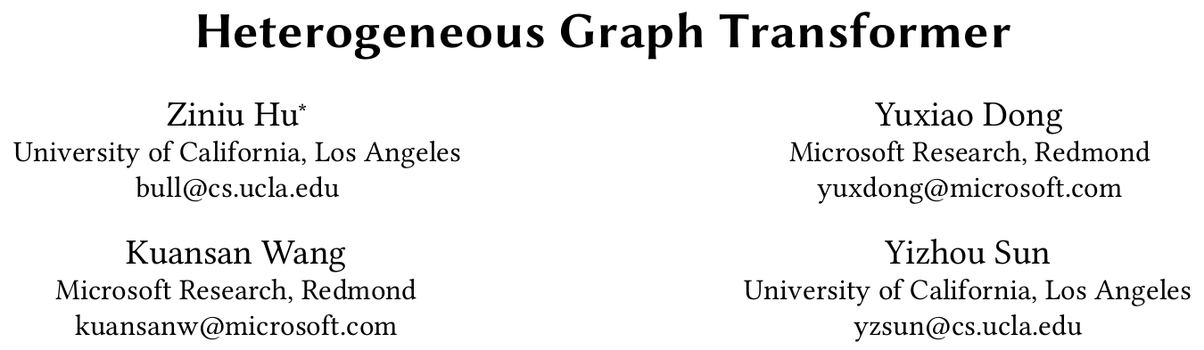 【论文解读 WWW 2020 | HGT】Heterogeneous Graph Transformer_hgt论文-CSDN博客