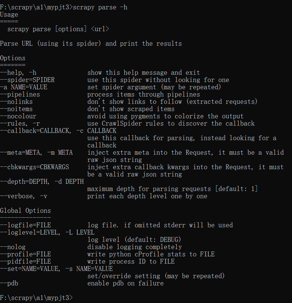 scrapy入门之创建爬虫项目+scrapy常用命令_cd scrapy-CSDN博客