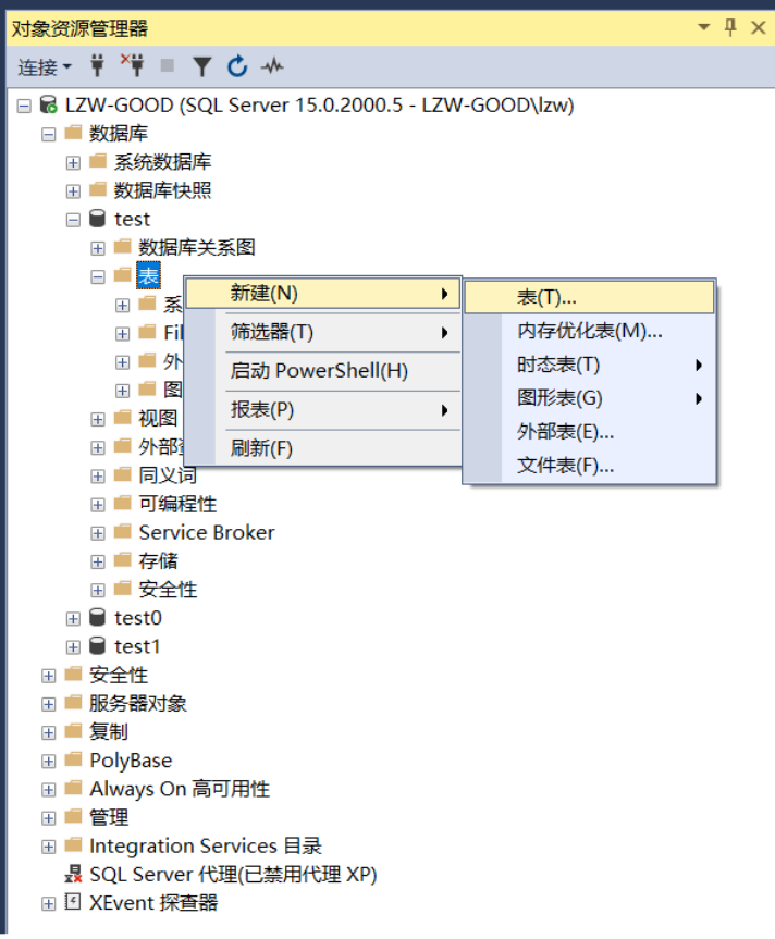 在SQL Server中可视化对表和索引的操作_sql server可视化写入表中-CSDN博客