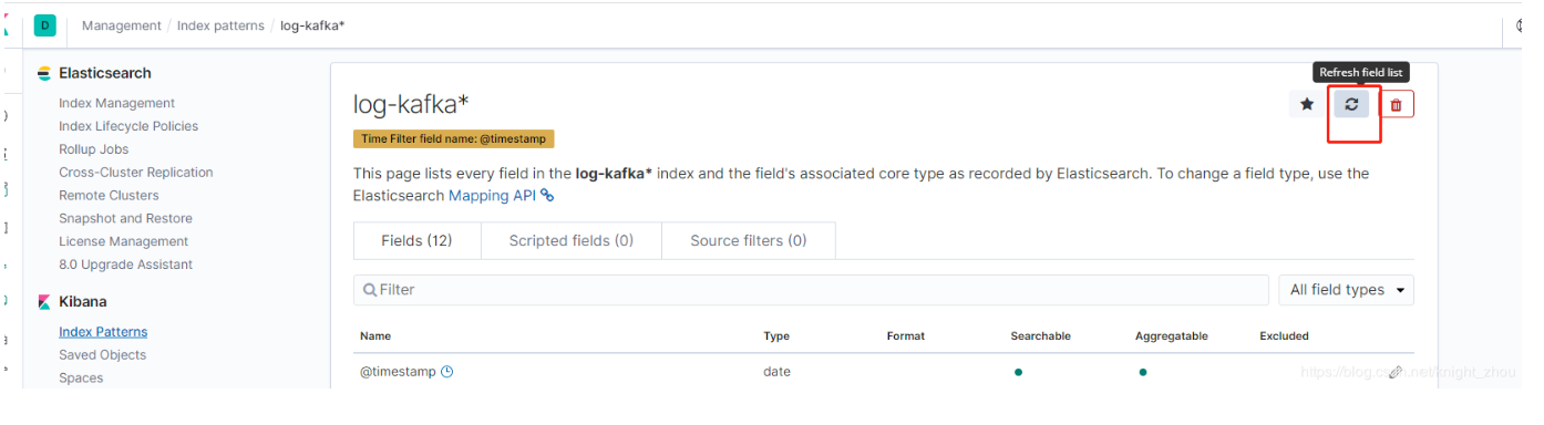 Kibana中提示 No cached mapping for this field,Refresh field list from the Management的解决方法-CSDN博客
