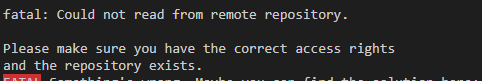 hexo部署问题fatal: Could not read from remote repository. Please make sure you have the correct ...