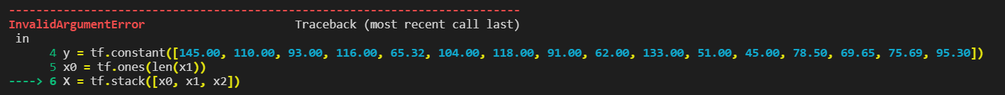 【ERROR】InvalidArgumentError: cannot compute Pack as input #2(zero-based)......_cannot compute ...