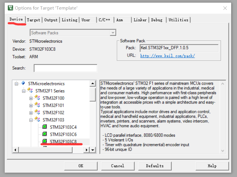 Keil5配置stm32f103c8t6如何在keil5中添加stm32f103c8t6的程序调用 Csdn博客 