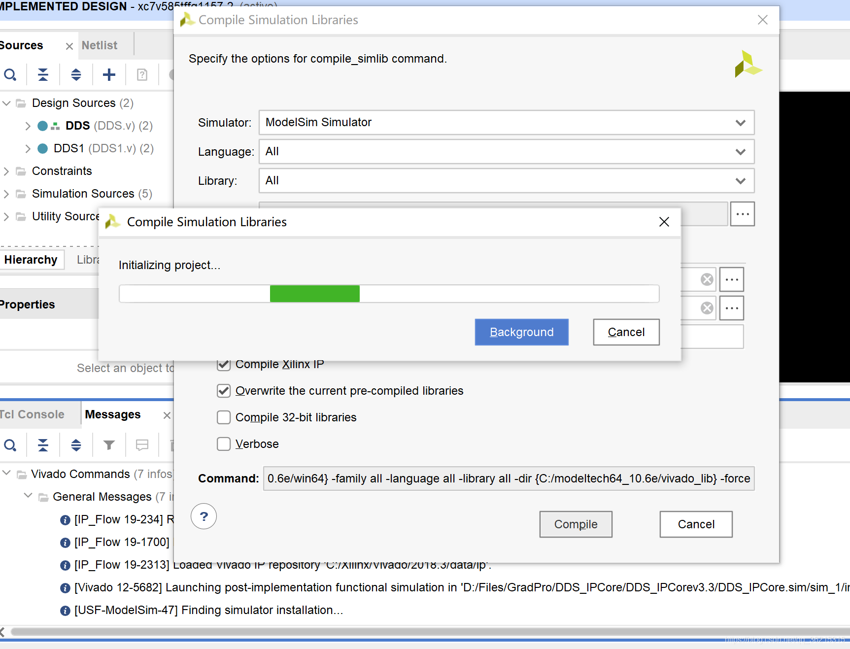从vivado启动modelsim时遇到的问题 Usf Modelsim 8 Failed To Find The Pre