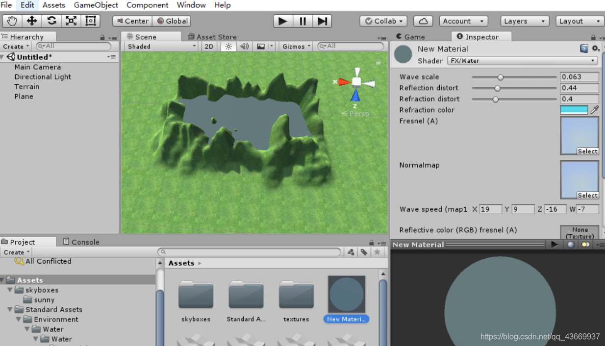 Unity软件操作——创建湖面水体unity制作湖泊极客飞人的博客 Csdn博客