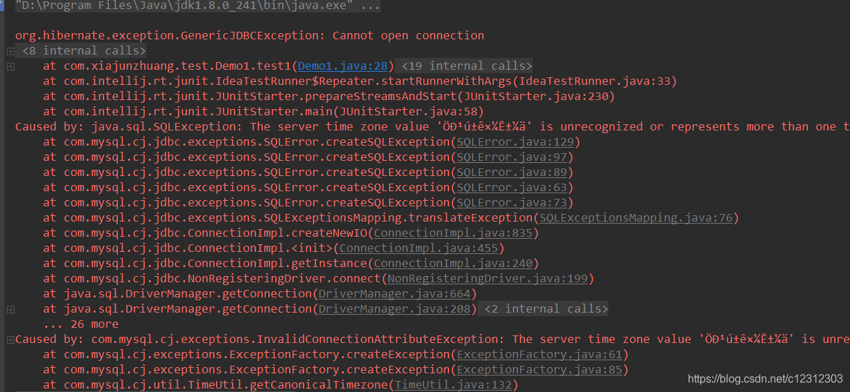 Hibernate Orghibernateexceptiongenericjdbcexception Cannot Open Connection Csdn博客