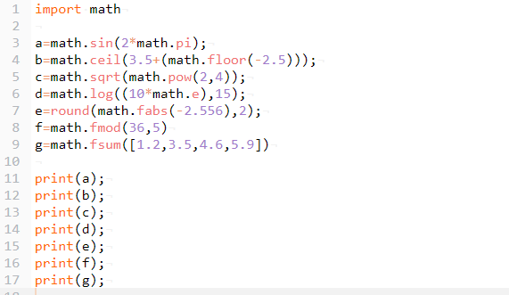 Python习题：图形绘制、数据类型_请利用math库将47°的角转化为弧度制()。利用math库将的弧度值转化为角度值()-CSDN博客