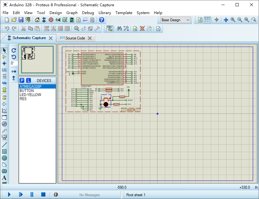 【用Proteus仿真Arduino】 01 - 创建Arduino UNO原理图_protues的arduino-CSDN博客