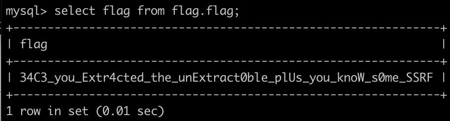 34C3 CTF Web题 extract0r Writeup (软链接实现任意读文件/目录+SSRF绕过内网ip黑名单+Gopher攻击MySQL+zip文件构造)_软链接攻击任意读 ...