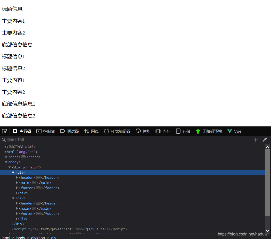 Vue:具名插槽的使用方法和案例分析以及延伸关于template在vue实例中的作用template 插槽 Csdn博客