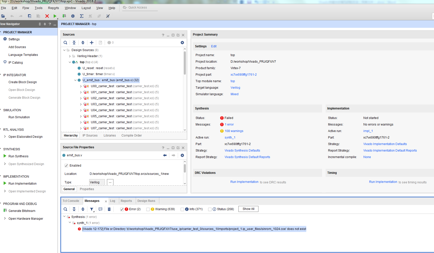 Vivado将模块封装的两种方法（EDF/EDIF文件和IP核）_vivado顶层模块怎么设置-CSDN博客
