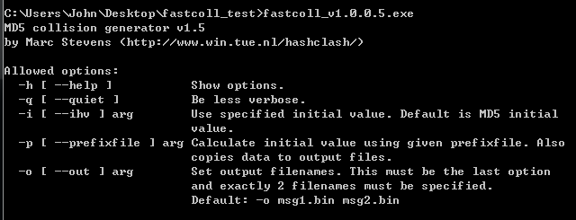 fastcoll：快速MD5碰撞生成器_fastcoll软件-CSDN博客