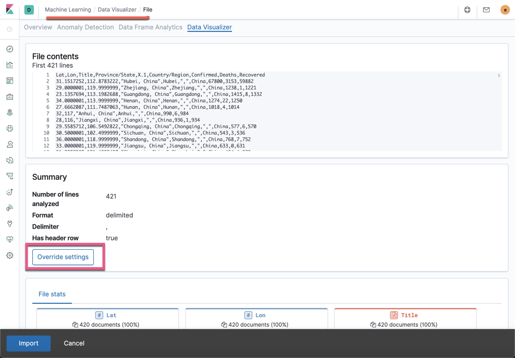Kibana： 运用 Data Visualizer 来分析 CSV 数据-CSDN博客