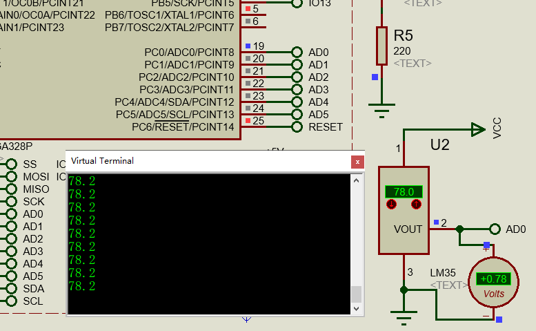 【用Proteus仿真Arduino】 04 -基于LM35温度的测量_proteus+arduino实现lm35-CSDN博客
