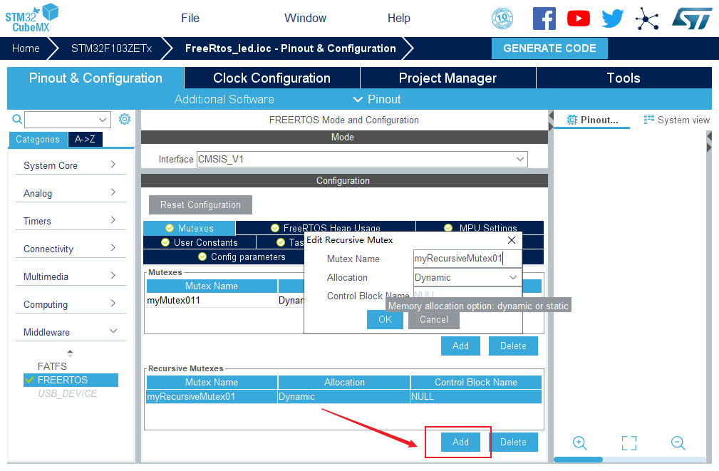 STM32CubMx+FreeRTOS互斥锁和递归互斥锁（五）_stm32 freertos 互斥锁-CSDN博客