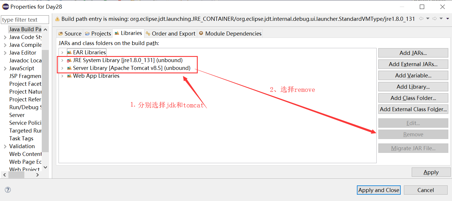 eclipse导入外部java ee的web项目，eclipse项目红叉:报错Description Resource Path Location Type Target runtime ...