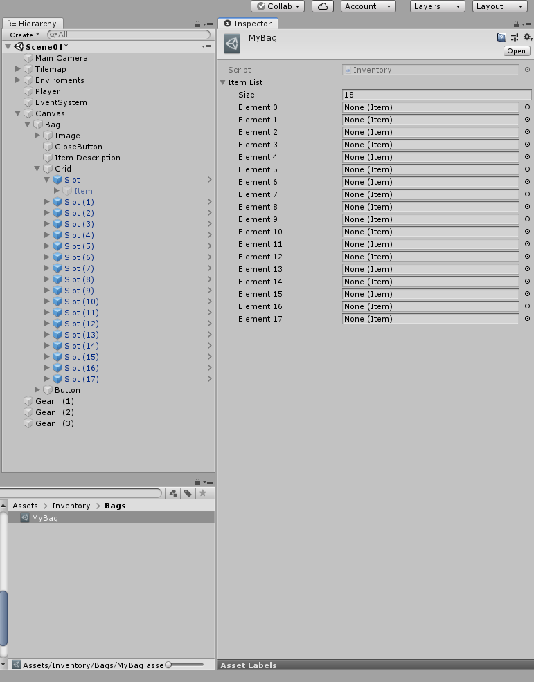 Unity2D案例学习——背包系统制作（ScriptableObject）_unity set native size按键在哪-CSDN博客