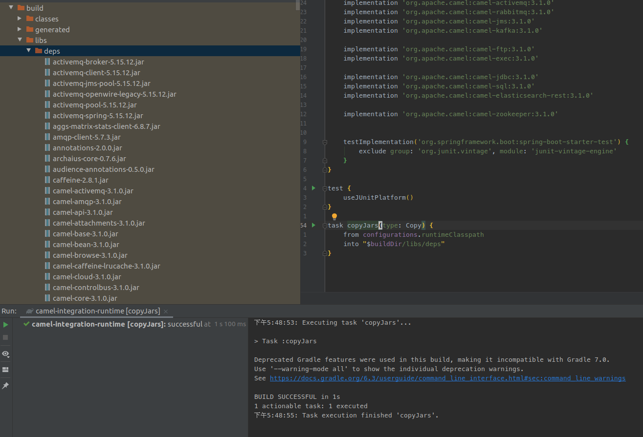 Gradle 6.3 复制 / 导出依赖 jar 包到指定目录_configurations.runtimeclasspath-CSDN博客
