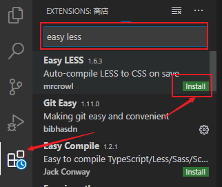 微信小程序如何在使用less（vscode插件Easy Less介绍及配置，实时将less文件转为css文件）_vscode easy less less转css-CSDN博客