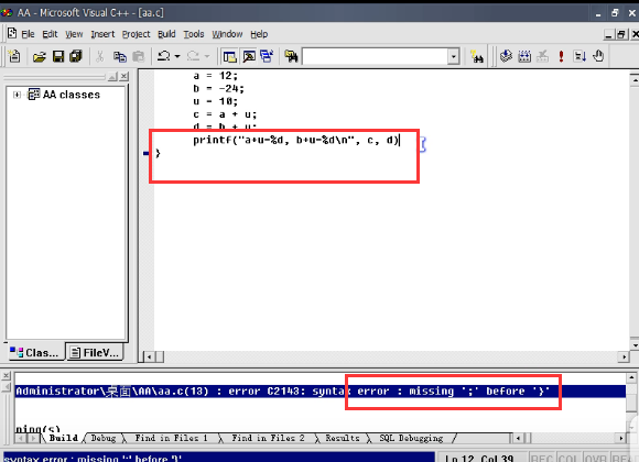 [error]: missing ';' before '}'_missing ; before-CSDN博客
