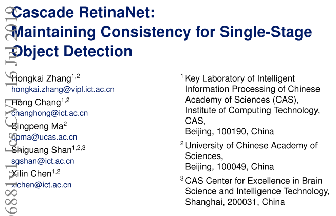 【论文笔记】：Cascade RetinaNet-CSDN博客