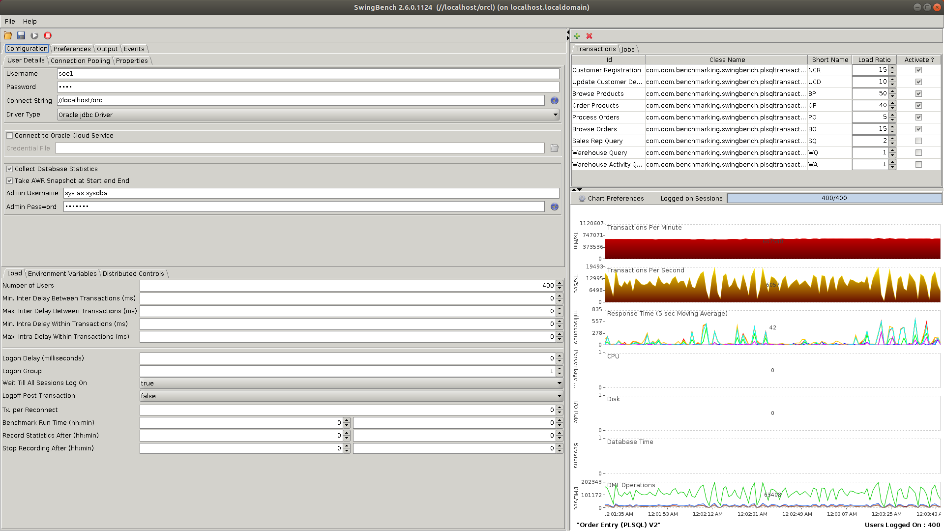 使用swingbench进行Oracle的基准测试和造数据_swingbench官网-CSDN博客