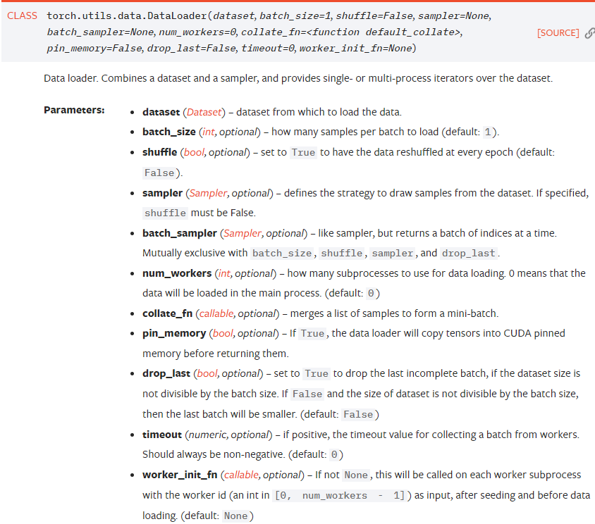 [ Pytorch ] Torch Utils Data Dataloader 中文使用手册 Torch中文手册 Csdn博客