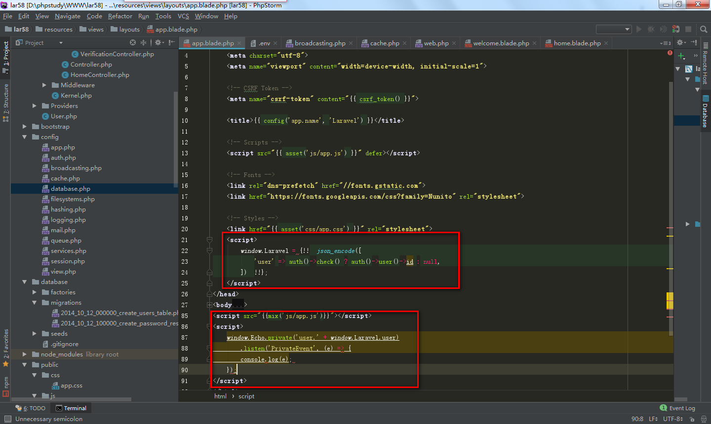 浅谈laravel广播事件无法推送前端_laravel queue 不推送广播-CSDN博客