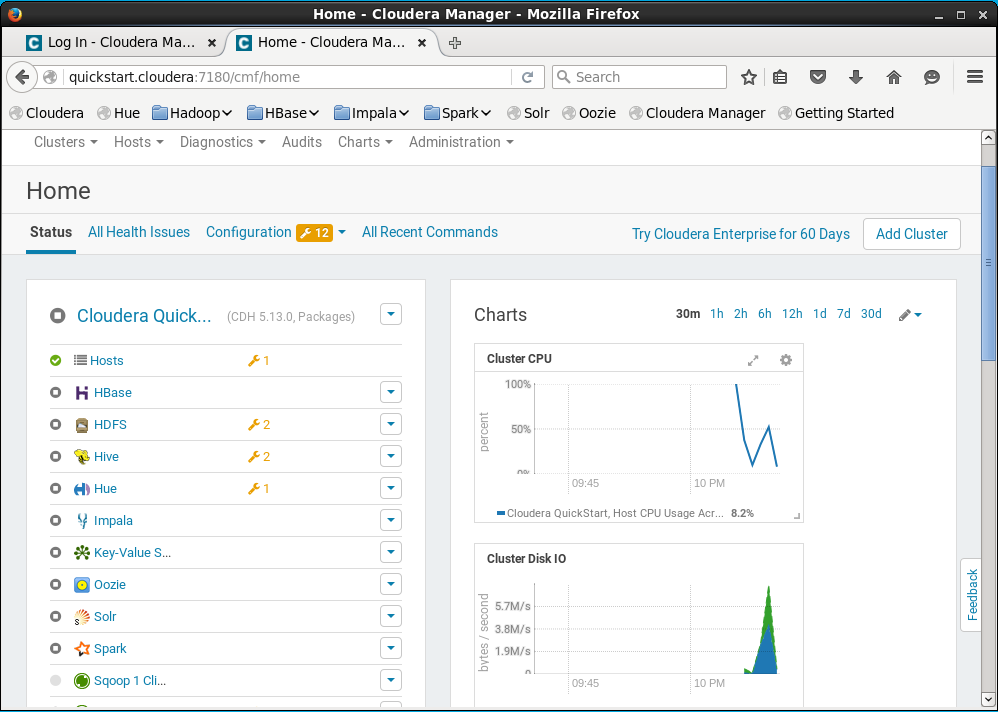 hadoop环境搭建（cloudera-quickstart-vm-5.13.0）_hardoop quickstart-CSDN博客