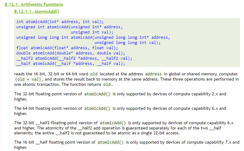 CUDA编程 原子操作atomicAdd对双精度浮点数double的重载_atomicadd double-CSDN博客
