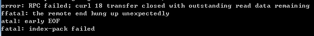 Error Rpc Failed Curl 18 Transfer Closed With Outstanding Read Data