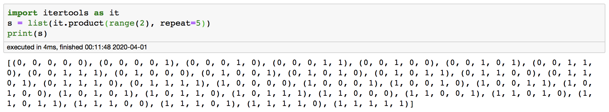 Python用product函数来生成n位二进制数的全排列python计算二进制数排列 Csdn博客