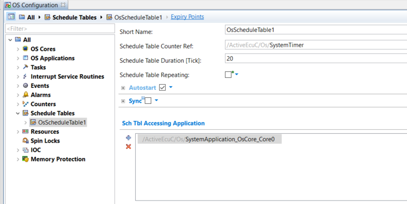 AUTOSAR DaVinci config for OS Schedule Table - Programmer Sought
