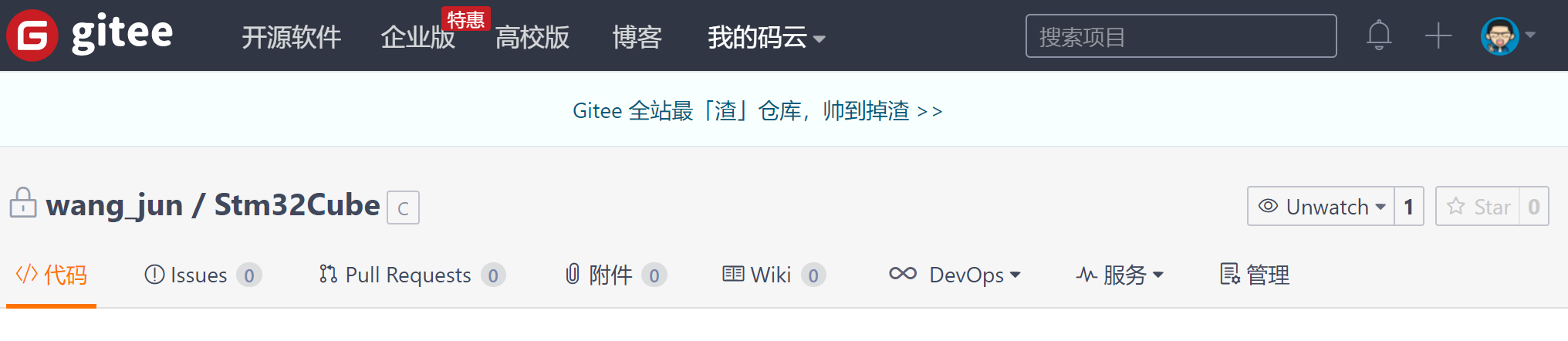 使用stm32cubeide将项目推送到码云gitee私有仓库或github Cubeide Git Csdn博客