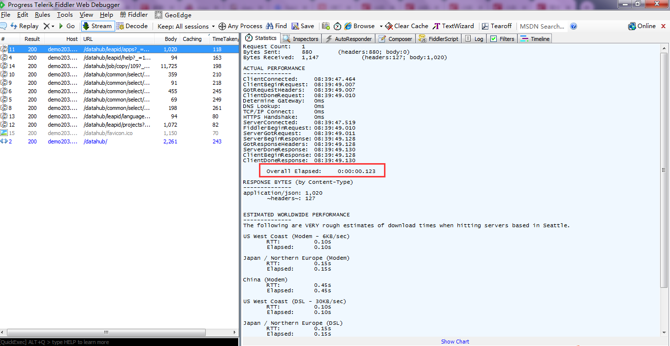 fiddler学习——使用fiddler查看请求响应时间_fiddler 怎么看请求时间-CSDN博客
