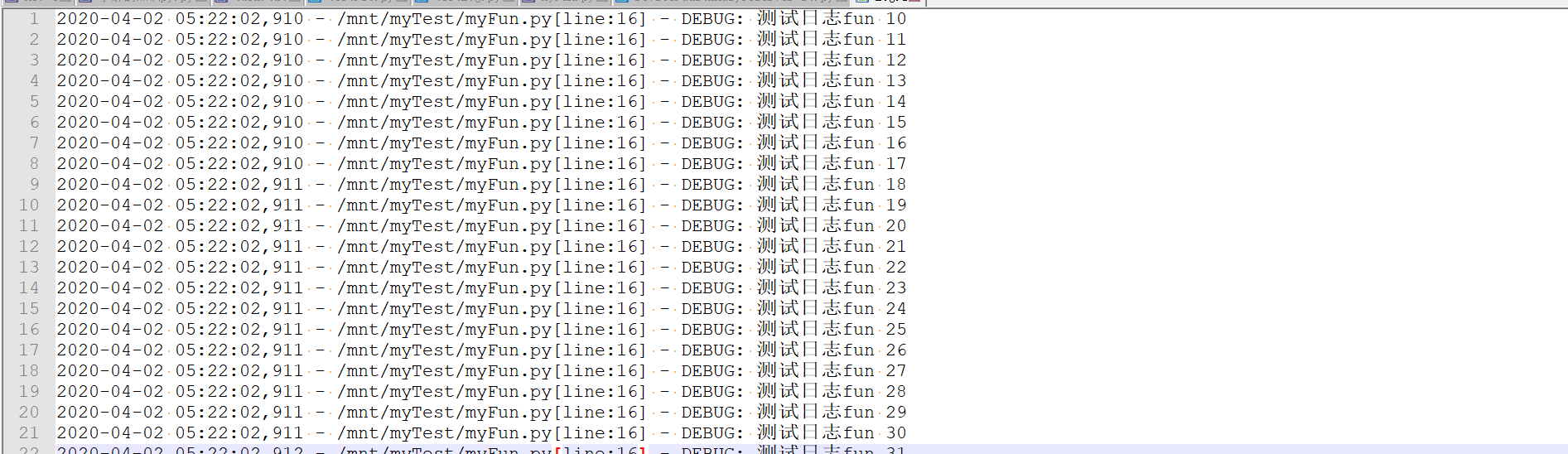 python用logging模块写循环日志_logger实现打印循环日志-CSDN博客