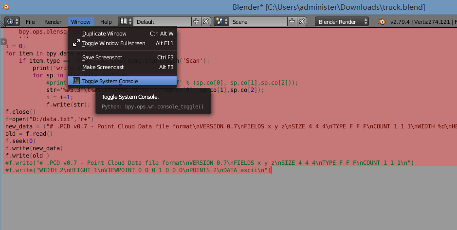在blensor中仿真TOF激光雷达扫描得到PCD数据-CSDN博客