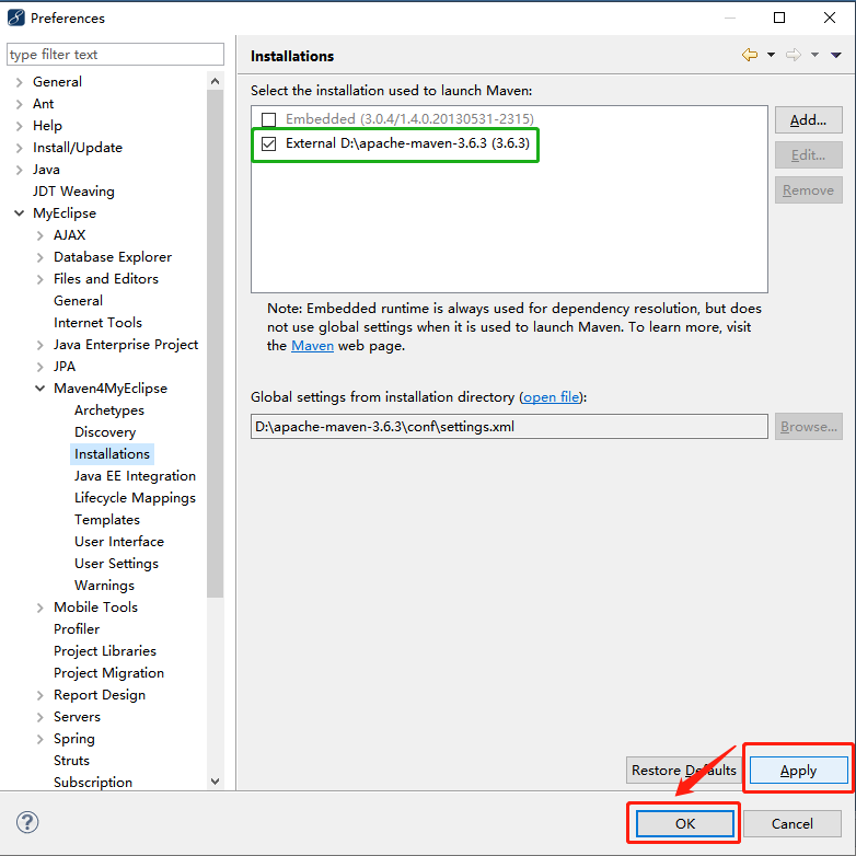 MyEclipse中maven的下载、配置及安装_myeclipse maven-CSDN博客