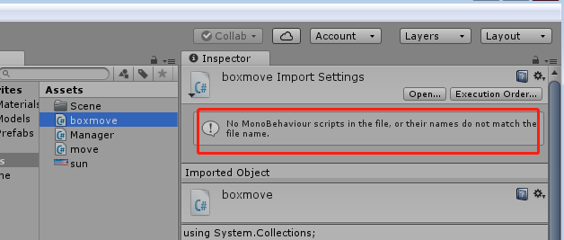 no Monobehaviour scripts in the file, or their names don't match the file name-Unity3d报错_unity ...